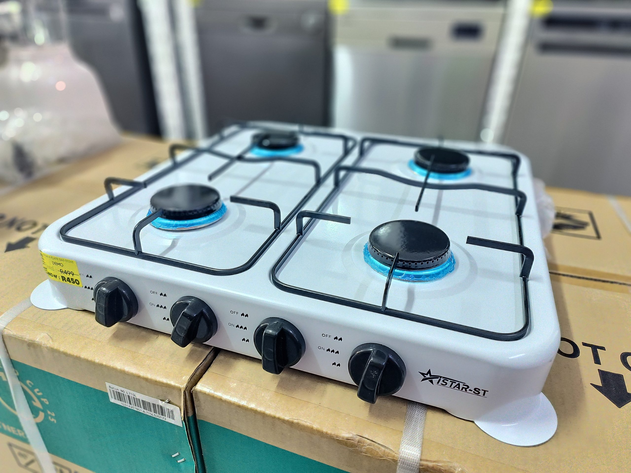 ISTAR 4 PLATE GAS STOVE MODEL 2877 – Appliance & Furniture King
